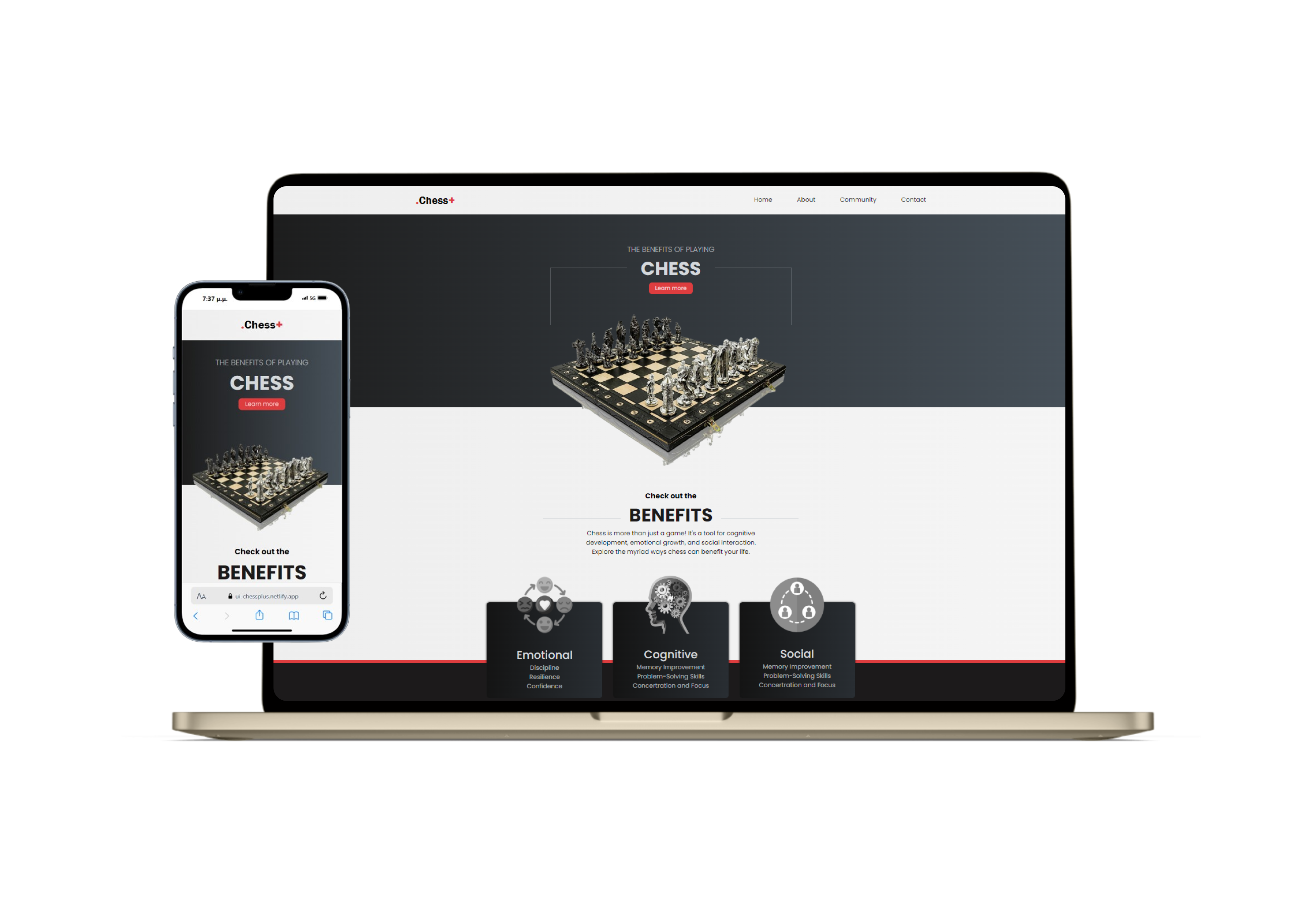 UI - Chess benefits website